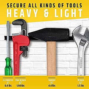 24" Heavy-Duty Magnetic Tool Holder (Upgraded Version) - Extremely Powerful Magnetic Pull Force to Hold Heavy Tools - Professional Space-Saving Magnetic Tool Bar - Metal Tool Organizer Rack/Strip