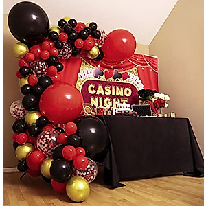 100 pc Red Black and Gold Balloon Garland Kit - Red Black and Gold Balloon Arch Kit - Red Black Gold Balloon Garland Kit - Red Black Gold Balloon Arch Kit