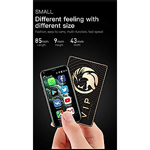 Super Mini Smartphone, SOYES XS11 Unlocked Phone 3G WCDMA Android Mobile Phone 2.5" Touch Screen 1GB RAM 8GB ROM Dual SIM WiFi Bluetooth Hotspot Ultra Thin Card Mobile Phone Pocket Cellphone (White)