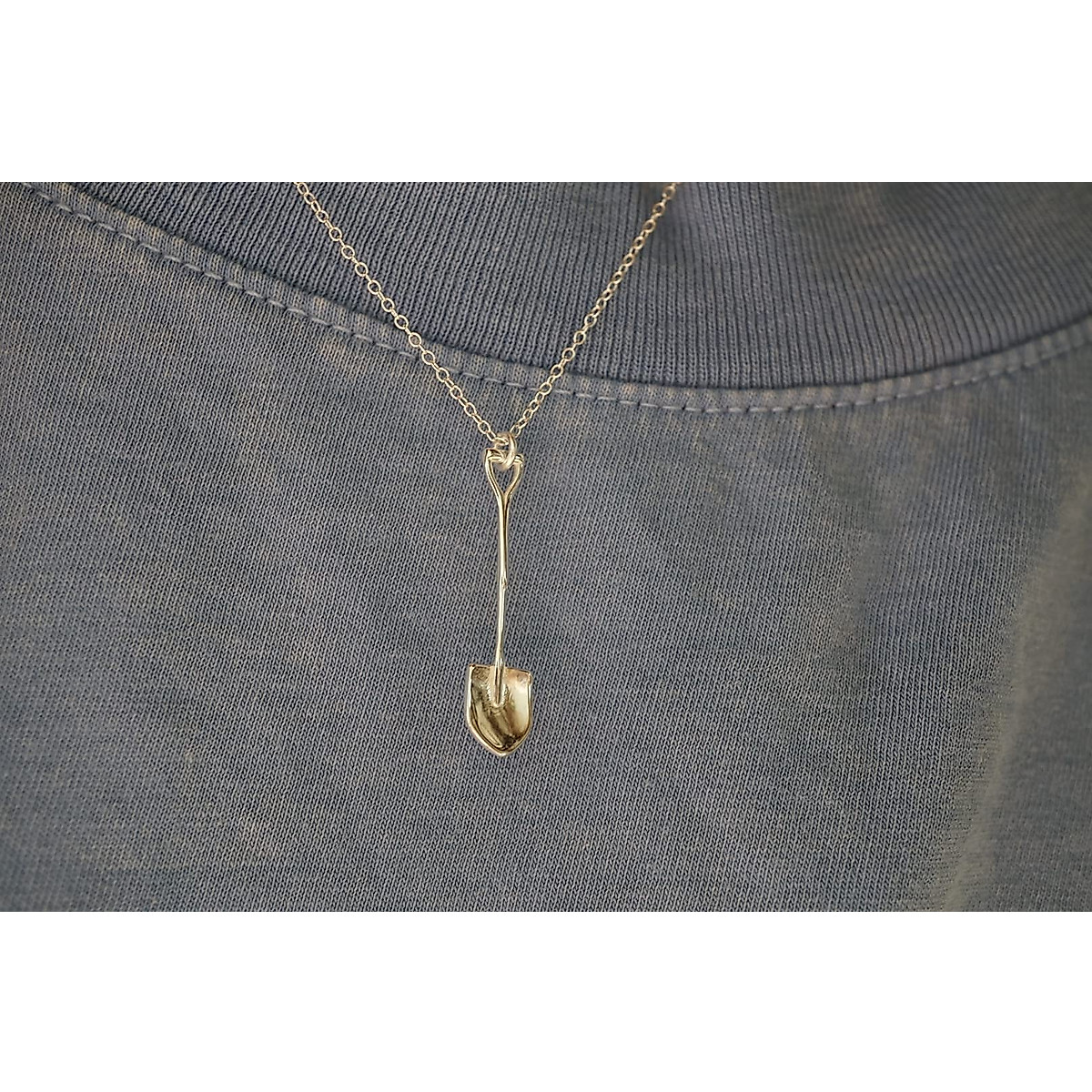 Sterling Silver Shovel Necklace - Tiny Spoon Necklace - Minimalist - Spoon Charm Necklace - Gift for her