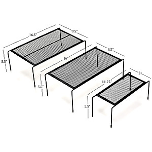 Kitchen Cabinet Organizer Set - Three Shelves, Two Under Shelf Baskets will Instantly Create Additional Cabinet or Counter Storage Space to Organize your Dishes, Glasses and Food Items. (5-Piece Set)