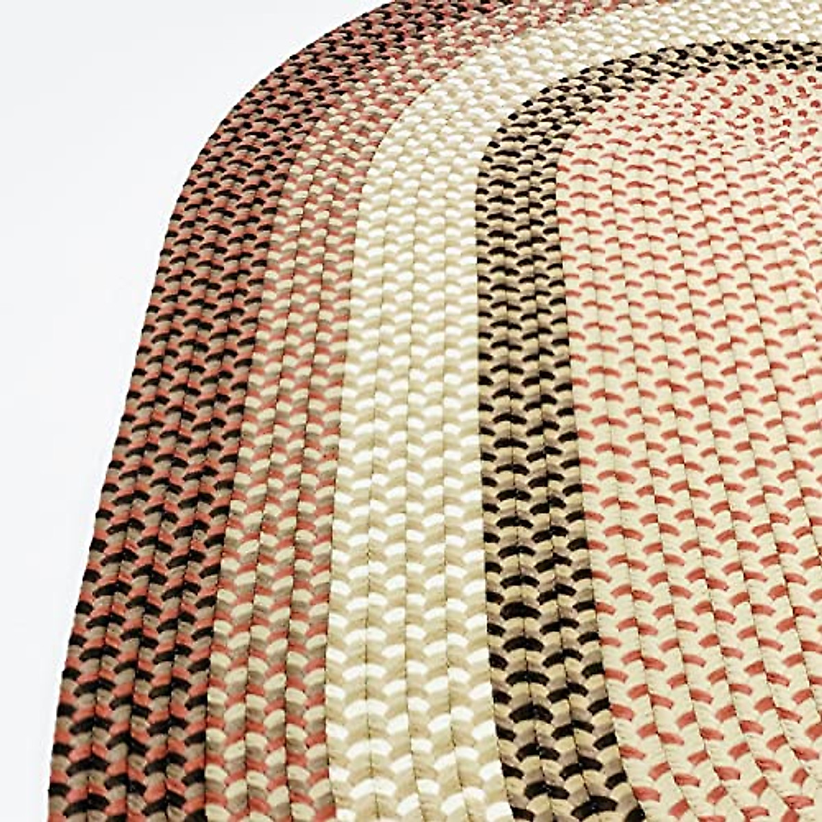 Colonial Mills Marin Braided Rug, 4x6, Rust