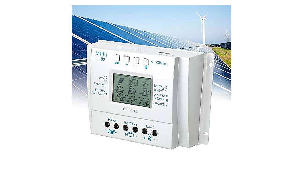 Efficient 80A Solar Charge Controller with LCD Display