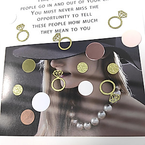 Wedding Table Confetti, Bridal Shower Decorations Bride to Be Confetti Glittering Diamond Ring Engagement Party Table Scatter, 200pcs