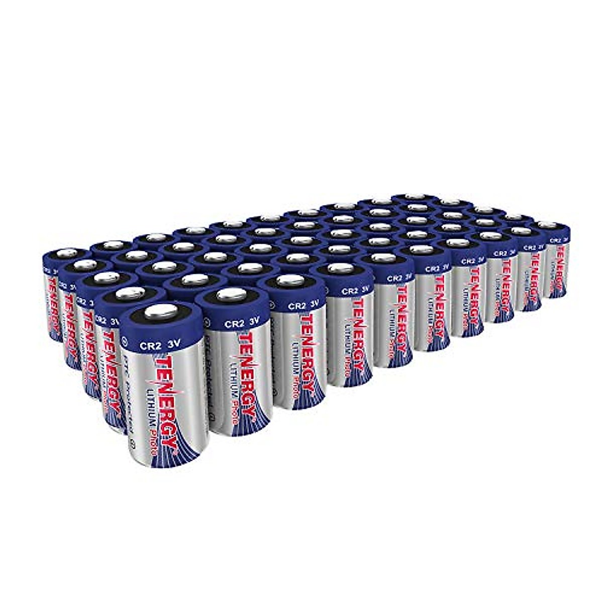 Tenergy CR2 3V Lithium Battery Non-Rechargeable PTC Protected High Performance CR2 Batteries for Flashlight, Digital Cameras, Toys, Alarm Systems (Not for Arlo Camera) 50PCS