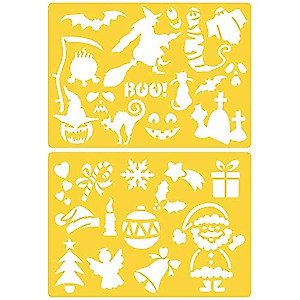 22 Pcs Drawing Painting Stencils for Kids, Over 350 Different Patterns, six Colors of Template for Kids Gift,Washable