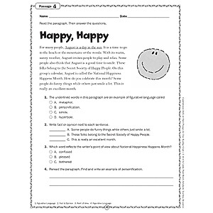 Scholastic Teaching Resources SC-546056 Comprehension Skills Gr 5 40 Short Passages For Close Reading