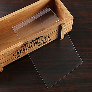 Small Clear Adhesive Cellophane Bags 2x2" Tiny Self Stick Cello Baggies 300pcs Square OPP Poly Bags 2mil for Photo Beads Coins Buttons Earrings Powder