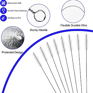 Replacement Straw for Stanley Iceflow 30oz with Lid(Only),Reusable Clear Straws Compatible with Stanley IceFlow Flip 30oz Tumbler with Straw Cleaner Brush for Stanley (Fit Stanley Iceflow 30oz)