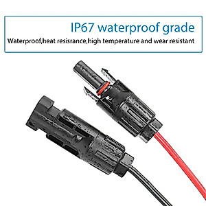 RIIEYOCA Solar Connector to Cigarette Lighter Female,12AWG Cable 12V-24V Cigarette Lighter Female Seat Connect Solar Panel,for Cigarette Lighter Connecting The Device to Supply Power use