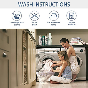 BALCONY&FALCON Non-Slip Rear seat Cover Plus Cushion 16x16 inches, Cushion Cover for Office/Dining/Kitchen, Support, Sturdy and Durable, Excellent Comfort and Softness, Washable (2 Pieces)