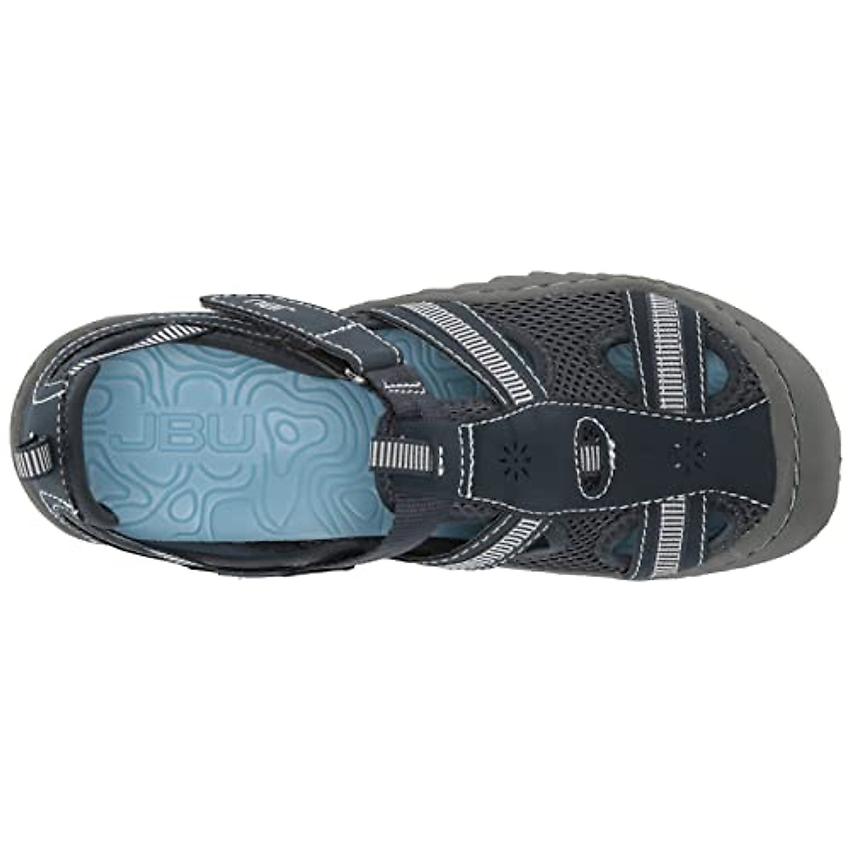 JSport by Jambu womens Regal Water Ready Flats Sneaker, Blue, 8.5 US