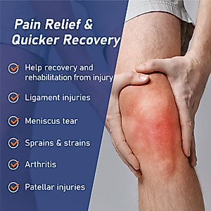 Comforband Adjustable Hinged Knee Brace, with Dual Side Hinges – Stabilizing Knee Brace for ACL PCL MCL Ligament Injuries, Meniscus Tear, Arthritis, Surgery Recovery - One Size fits Most.