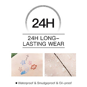 COLORKEY Floating Color 24 Hours Longwear Waterproof Liquid Eyeliner, Sweat Resistant, Waterproof and Smudgeproof Eye Liners Eyeliner Pencil (N01 Black)