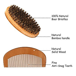 Ceenwes Upgraded Beard Grooming Kit with Beard Conditioner ,Beard Oil, Beard Brush, Beard Comb, Beard Balm, Beard Shampoo, Beard & Mustache Scissors Storage Bag, Beard Growth & Trimming Kit for Men Care Perfect Christmas Gifts for Dad/Boyfriend