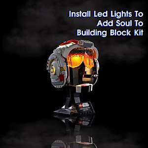 Vaodest LED Light for Lego 75327 Luke Skywalker Red 5 Helmet Set,Design and Configuration Compatible with Model 75327 (LED Light Only, Not Building Block Kit)