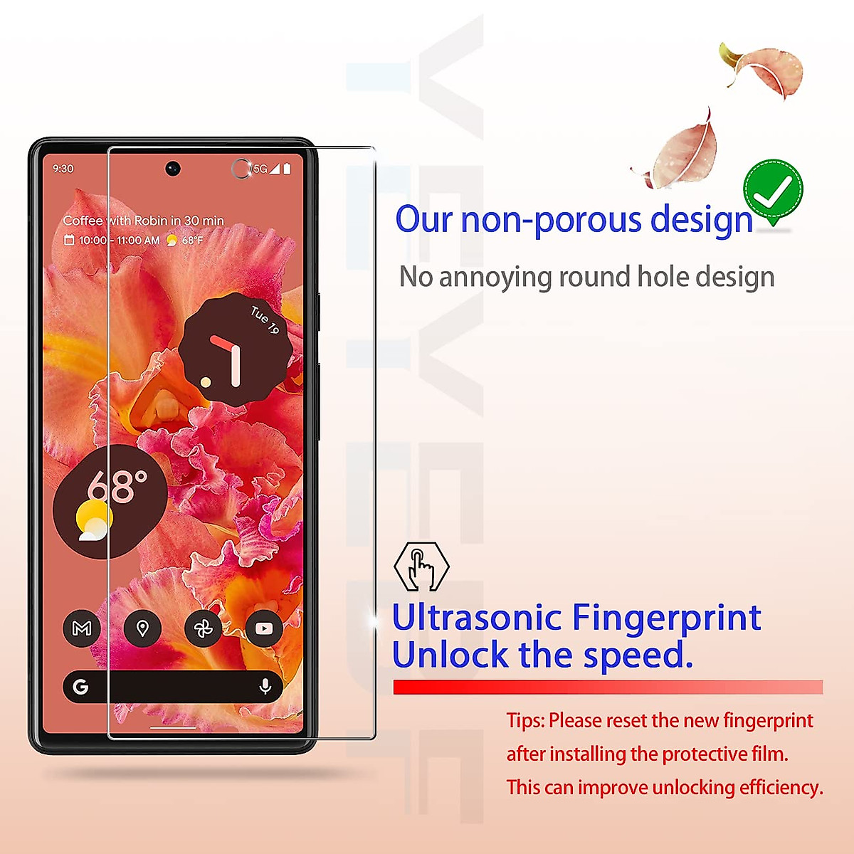 YEYEBF Google Pixel 6 5G Screen Protector + Camera Lens Protectors, [2+2 Pack] Full Coverage Tempered Glass Screen Protector for Pixel 6 [Case-Friendly][Anti-Shatter][3D Glass]