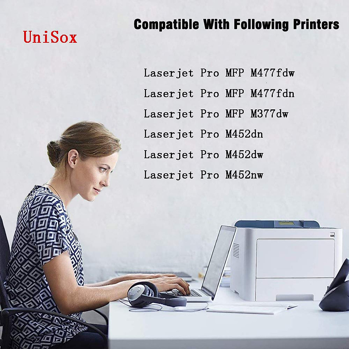 4Pk 410X Compatible M477fdw Toner Cartridge, Replacement for HP 410X High Yield Toner CF410A 410A CF410X CF411X CF412X CF413X fits for HP Color Laserjet Pro MFP M477fdw M452dn M477fdn M477fnw M477