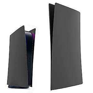 Replacement Panel for PS5, Sturdy Durable Simple Install and Remove Panel Protective Case, Dust and Scratch Resistant for PS5 Digital Edition(Black)