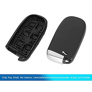 X AUTOHAUX New Car Replacement Key Fob Shell Case Black M3N-40821302 for Jeep Grand Cherokee 2014-2020 Compass 2017 Renegade 2016-2018