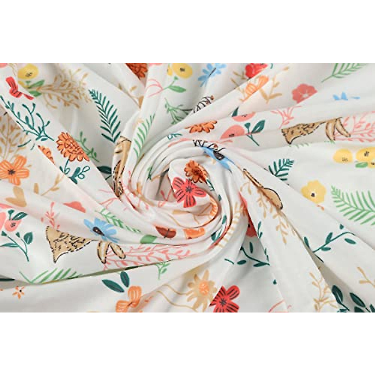 Stretchy Bassinet Sheets 32 x 19 Inch, Compatible with Baby Delight, Mika Micky, Dream On Me, ANGELBLISS, Papablic, Koola, AMKE, Maxi-COSI Baby Bedside Bassinet Mattress, 2 Pack, Owl and Rabbit