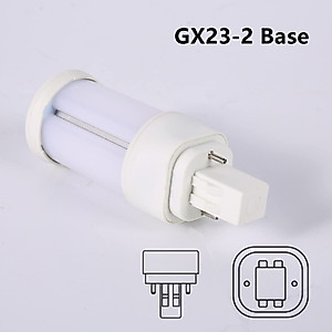 SATZOL 9W GX23-2 LED Bulb, 900LM Cool White 2Pin LED PL Bulb, PLS-13W CFL Equivalent, Super Bright Plug and Play LED Bulb Compatible with The Magnetic Ballast, 2 Pack (Cool White 6000K)