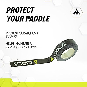 JOOLA Pickleball Paddle Edge Tape - Protects Edge Guard & Covers Lead Tape for Pickleball Paddles - Black, Fits Any Brand & Most Sizes of Pickleball Rackets - 5 Meter Extra Long Roll for 6 Racquettes