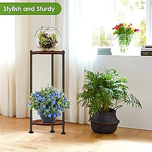 Lilybud--lily Plant Stand Indoor Outdoor, 30'' Tall Plant Stands for Indoor Plants, Heavy Duty Indoor Plant Stands, 2 Tier Flower Stand for Living Room, Balcony, Deck