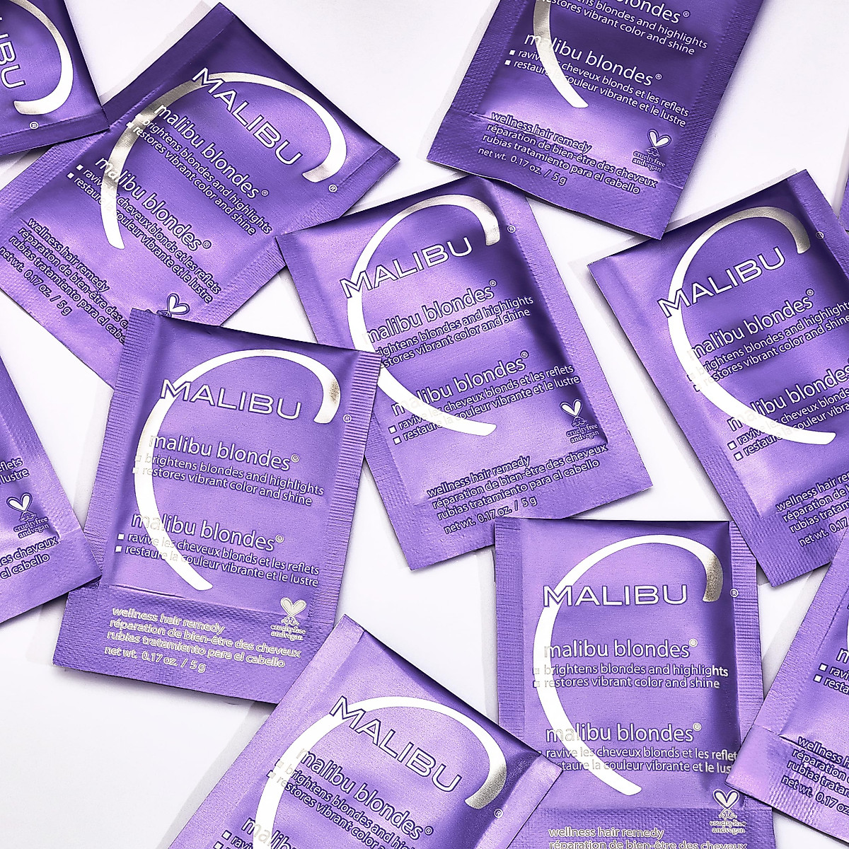 Malibu C Mini Rehab Malibu Blondes - Contains 2 Hair Remedy Packets - Vitamin Complex Hair Remedy to Restore Hair Vibrancy - Hair Care for Natural & Processed Blondes