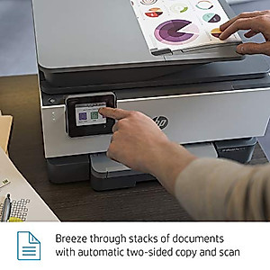 HP OfficeJet Pro 9015 All-in-One Wireless Color Printer, with Smart Home Office Productivity, HP Instant Ink, Works with Alexa (1KR42A)