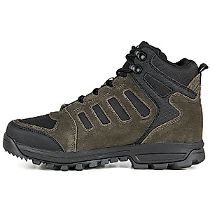 LAPG Terrain Dark Charcoal Mid Hiking Boots for Men, Men's Lightweight Hiking Boots, Ankle Hiking Boots for Men - 4-Standard