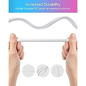 ZOSI 2pack Cat5e Ethernet Network Cable 150 Feet High Speed Network RJ45 Wire Cord for POE Security Cameras, PoE Switch, Internet Router, Laptop, Computer, IP Cameras