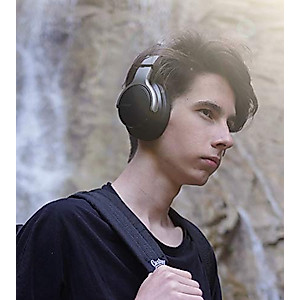 Active Noise Cancelling Bluetooth Headphones, Ausdom ANC8 Over Ear Wireless Headphones Wired Headsets with Microphone, 30H Playtime Comfortable for Travel Work TV PC Computer Cellphone Music – Black