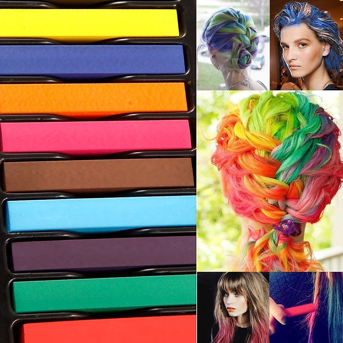 New Hair Chalk Comb ,Hair Chalk For Girls kids,Washable Hair Chalk for Girls Age 4 5 6 7 8 9 10,Hair Chalk For New Year,Birthday Party,Cosplay Children's Day, Halloween, Christmas