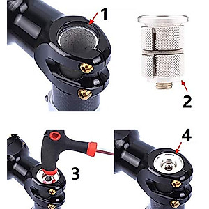 Free-fly Bike Stem Headset Top Cap,Aluminum Alloy Bicycle Headset Top Cap Bike Fork Expander Bung Plug (Gold)
