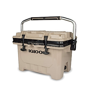 Igloo 24 qt IMX Lockable Insulated Ice Chest Injection Molded Cooler, Tan
