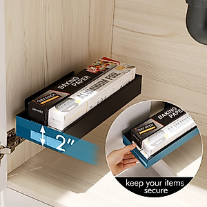 KES Under Sink Organizer for Kitchen Narrow Places, Pull Out Cabinet Organizer Under Sink Storage, Bathroom Organizer Under Sink Matte Black, KPO502A-BK