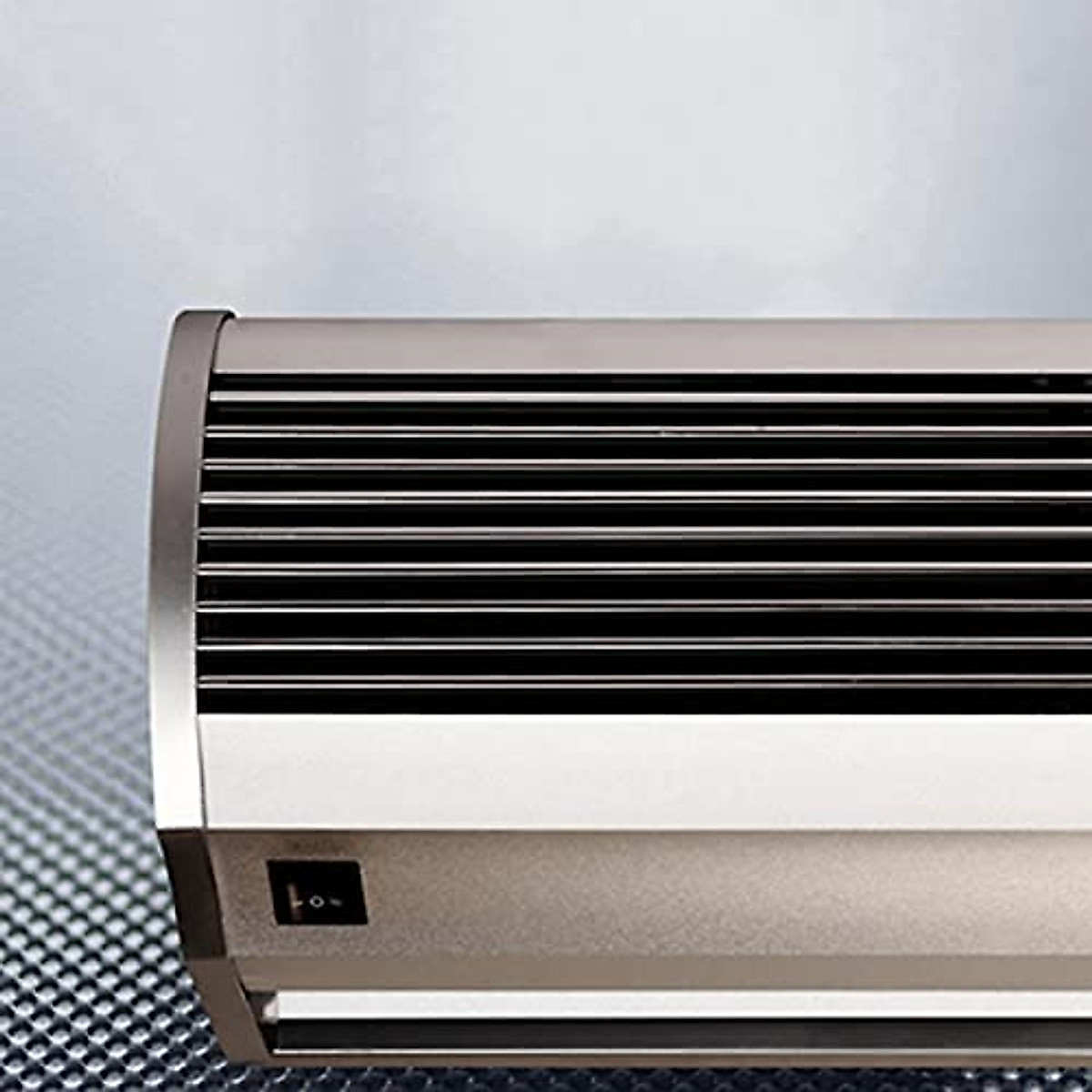 Lamps Door Hanging Wall-Mounted Indoor Air Curtain, Low Noise, Modern Silver, Dustproof, Blocking Indoor and Outdoor Air Circulation, Suitable for Residential and Commercial Areas, Aluminum Alloy