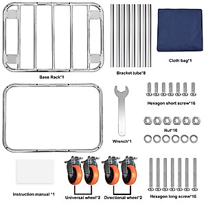 OEBYZWSL Commercial Laundry Cart with Wheels, 400L Large Capacity Heavy Duty Stainless Laundry Basket,Laundry Sorter for Clothes Storage,330 lbs Load (Blue)