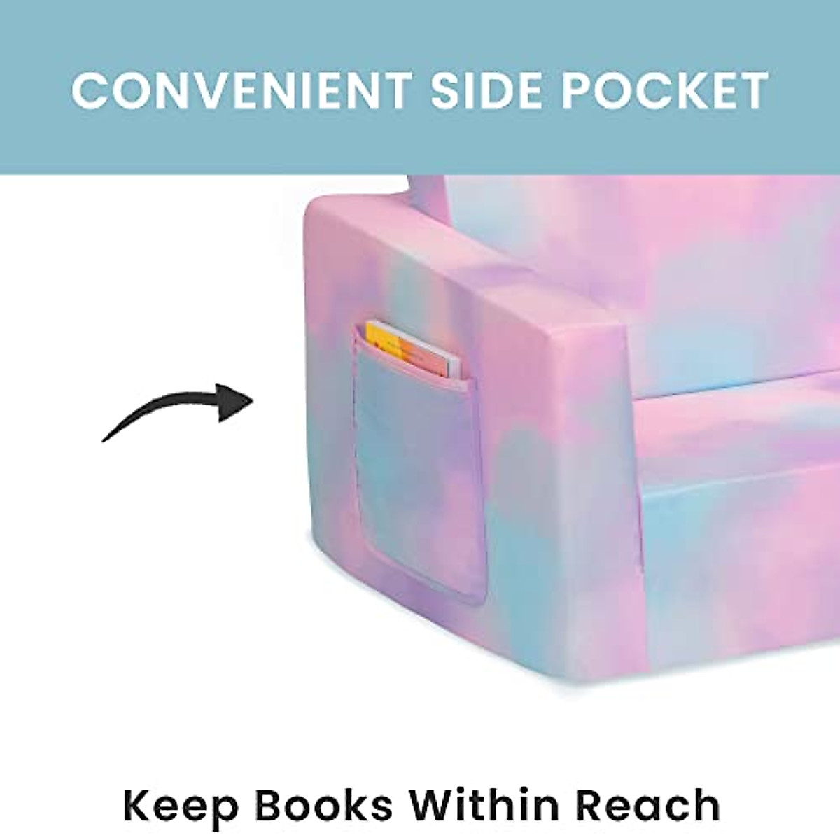 Cozee Flip-Out Chair - 2-in-1 Convertible Chair to Lounger for Kids