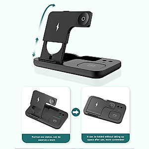 BoxWave Charger Compatible with Sony Xperia 1 IV (Charger Wireless MultiCharge Desktop Stand Pro, Qi Wireless 4 in1 Charger Stand Multiple Devices for Sony Xperia 1 IV - Jet Black