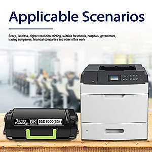 52D1000 521 Toner Cartridge：DRA Compatible Replacement for Lexmark MS710 MS811dtn MS811dn MS810n MS810dn MS710n MS711dn MS810dtn MS710dn MS810de MS811n Printer (2 Pack, Ink Cartridge), Black
