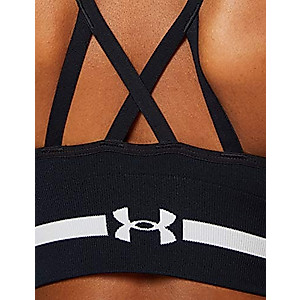 Under Armour Women's Seamless Low Impact Long Sports Bra , Black (001)/Halo Gray , Medium