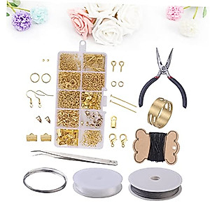 TEHAUX 1 Set Jewelry Earrings Jewelry Making Supplies DIY Earrings Materials Jump Rings Earring Finding Tool DIY Earrings Accessories Earring Maker kit Earring Making Pliers Repair