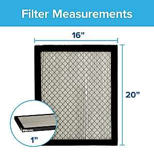 Filtrete 16x20x1 Air Filter, MPR 2800, MERV 14, Healthy Living Ultrafine Particle Reduction 3-Month Pleated 1-Inch Air Filters, 2 Filters