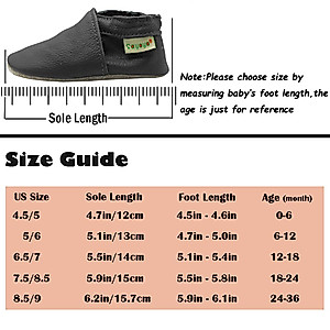 SAYOYO Baby Soft Sole Shoes Genuine Leather First Walker Infant Toddler Moccasins(6-12 Months, Black)
