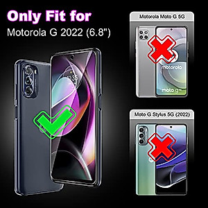 Cizerin 4 Pack Screen Protector for Motorola Moto G 5G 2022-2 Pack Tempered Glass Screen Protector and 2 Pack Camera Lens Protector - Shatter Proof- HD Clarity
