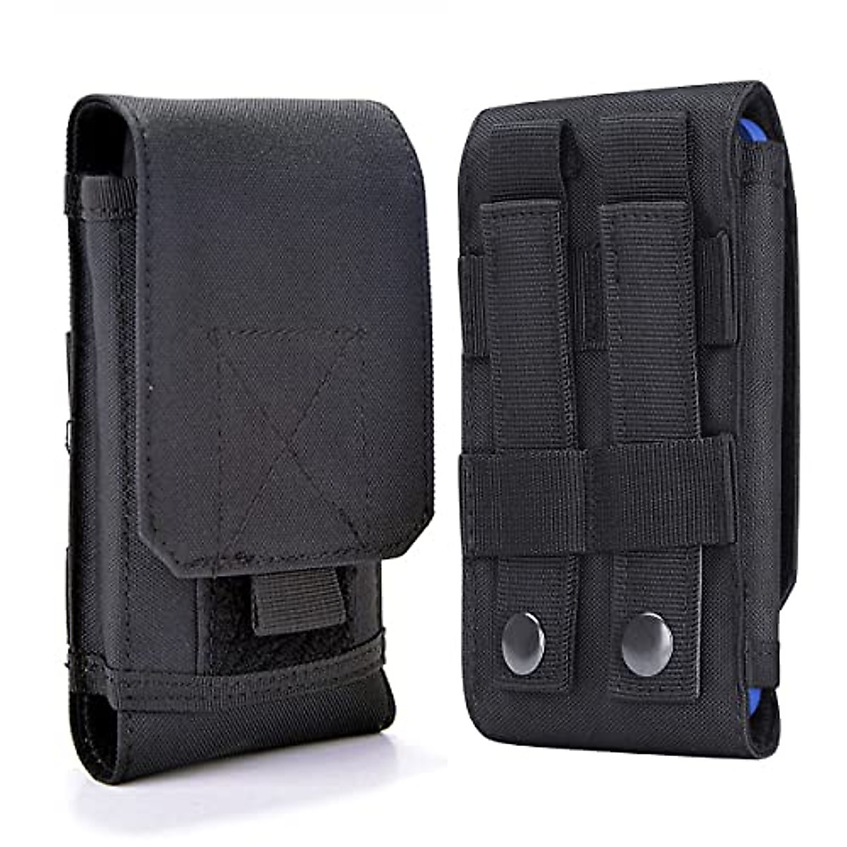 Universal Tactical MOLLE Holster Army Mobile Phone Belt Pouch EDC Security Pack Carry Accessory Kit Waist Bag Case Compatible iPhone 13 14 Pro X XS Max XR 7 8 Plus Samsung Galaxy S10 S9 S8 Plus