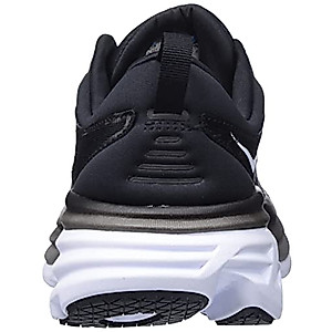 Hoka Men's Bondi 8 Sneaker, Black/White, 10
