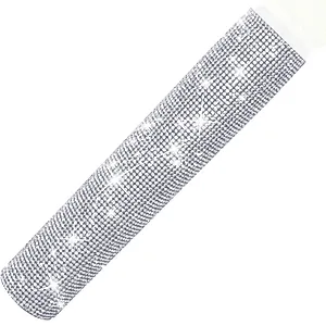 RhymKawa Silver Crystal Mic Handle Cover for Universal Wireless Microphone and SM58, BETA58, Sparkle Cordless Handheld Shining on Tours & Shows (Mic NOT Included)